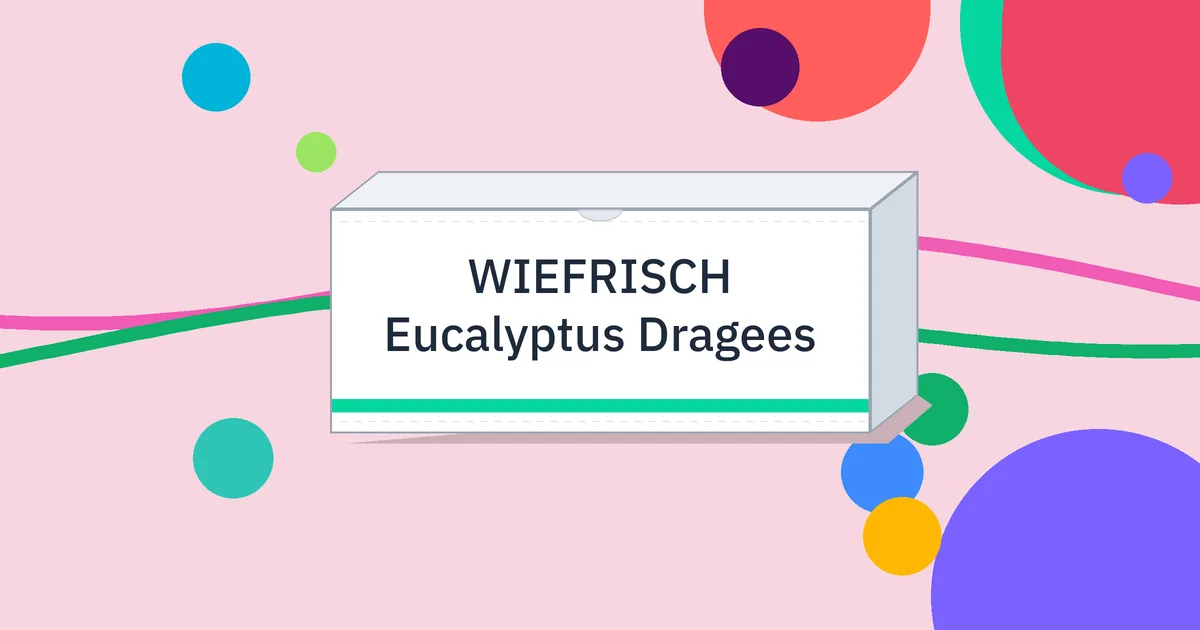 Symbolbild: Packung mit der Aufschrift WIEFRISCH Eucalyptus Dragees (PZN 03923550) – Verfügbarkeit und Bezug in Apotheken in Frankfurt am Main