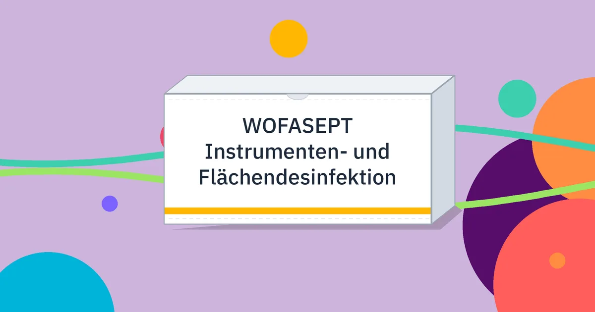 Symbolbild: Packung mit der Aufschrift WOFASEPT Instrumenten- und Flächendesinfektion (PZN 12202708) – Verfügbarkeit und Bezug in Apotheken in Frankfurt am Main