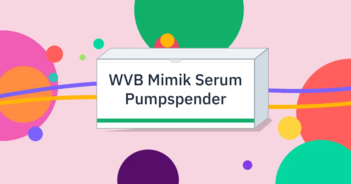 Symbolbild: Packung mit der Aufschrift WVB Mimik Serum Pumpspender (PZN 18304373) – Verfügbarkeit und Bezug in Apotheken in Frankfurt am Main