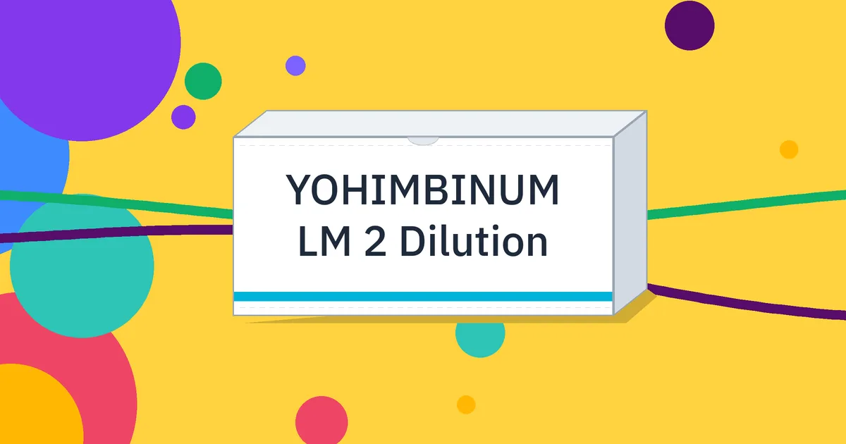 Symbolbild: Packung mit der Aufschrift YOHIMBINUM LM 2 Dilution (PZN 13285783) – Verfügbarkeit und Bezug in Apotheken in Frankfurt am Main