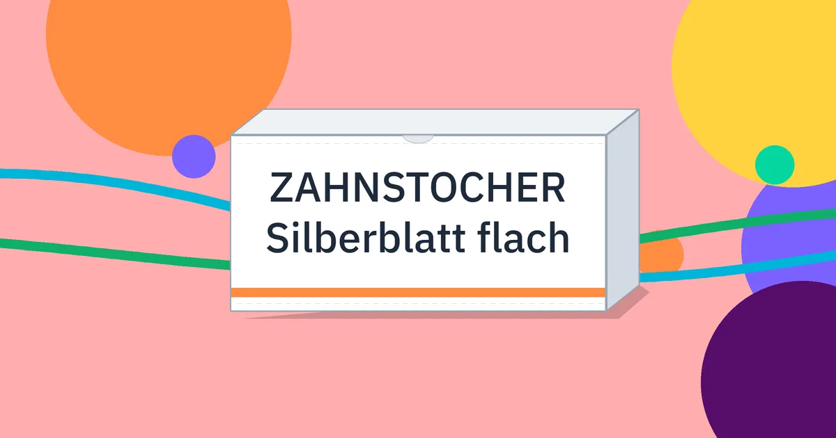 Symbolbild: Packung mit der Aufschrift ZAHNSTOCHER Silberblatt flach (PZN 00069724) – Verfügbarkeit und Bezug in Apotheken in Frankfurt am Main