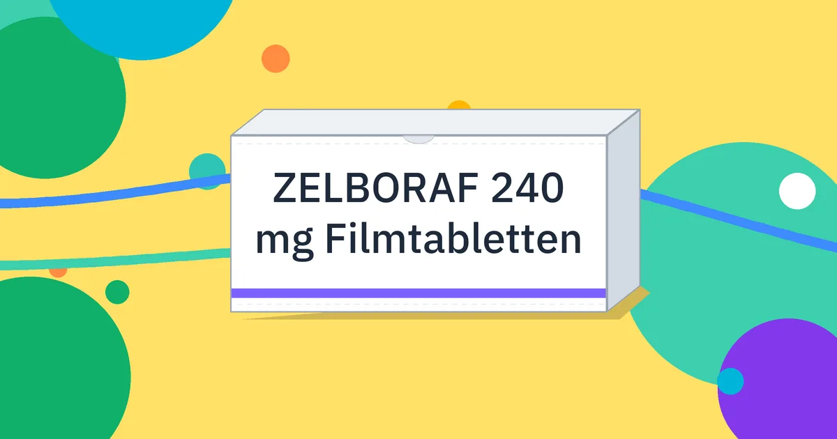 Symbolbild: Packung mit der Aufschrift ZELBORAF 240 mg Filmtabletten (PZN 20027981) – Verfügbarkeit und Bezug in Apotheken in Frankfurt am Main