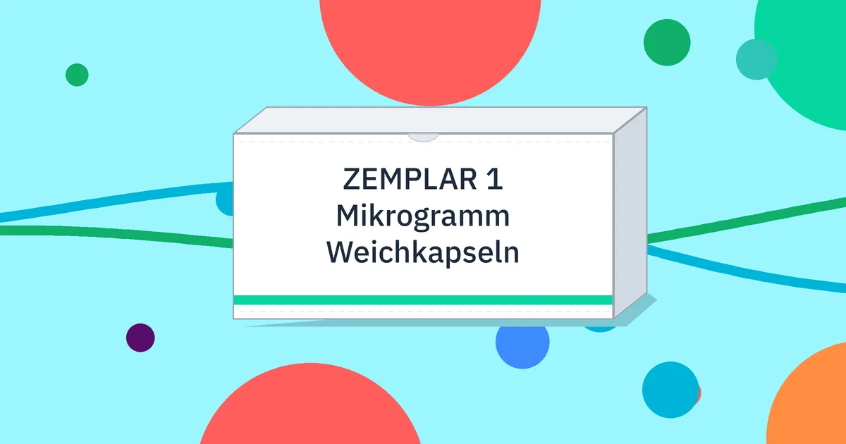 Symbolbild: Packung mit der Aufschrift ZEMPLAR 1 Mikrogramm Weichkapseln (PZN 10078486) – Verfügbarkeit und Bezug in Apotheken in Frankfurt am Main