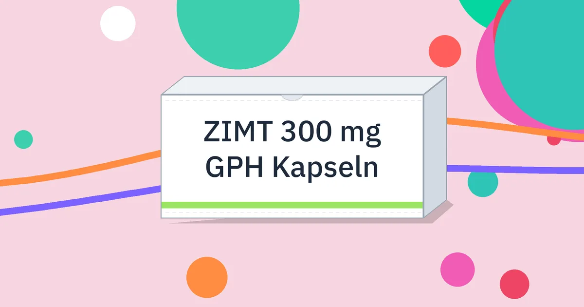Symbolbild: Packung mit der Aufschrift ZIMT 300 mg GPH Kapseln (PZN 04699497) – Verfügbarkeit und Bezug in Apotheken in Frankfurt am Main