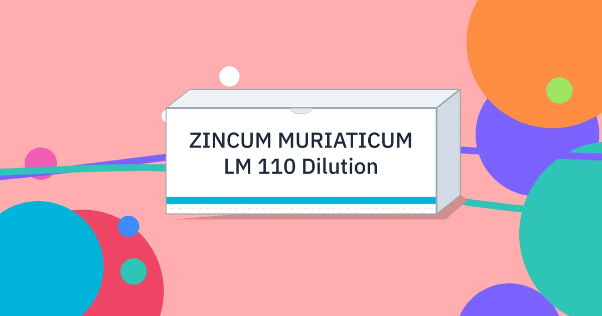 Symbolbild: Packung mit der Aufschrift ZINCUM MURIATICUM LM 110 Dilution (PZN 13296195) – Verfügbarkeit und Bezug in Apotheken in Frankfurt am Main