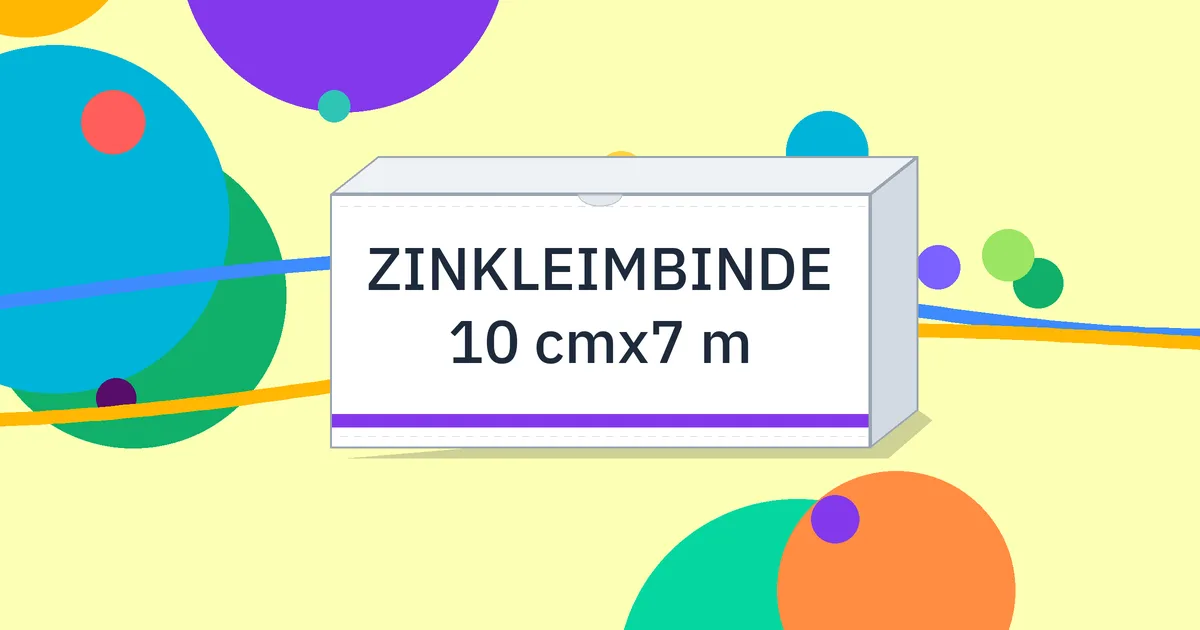 Symbolbild: Packung mit der Aufschrift ZINKLEIMBINDE 10 cmx7 m (PZN 07329269) – Verfügbarkeit und Bezug in Apotheken in Frankfurt am Main