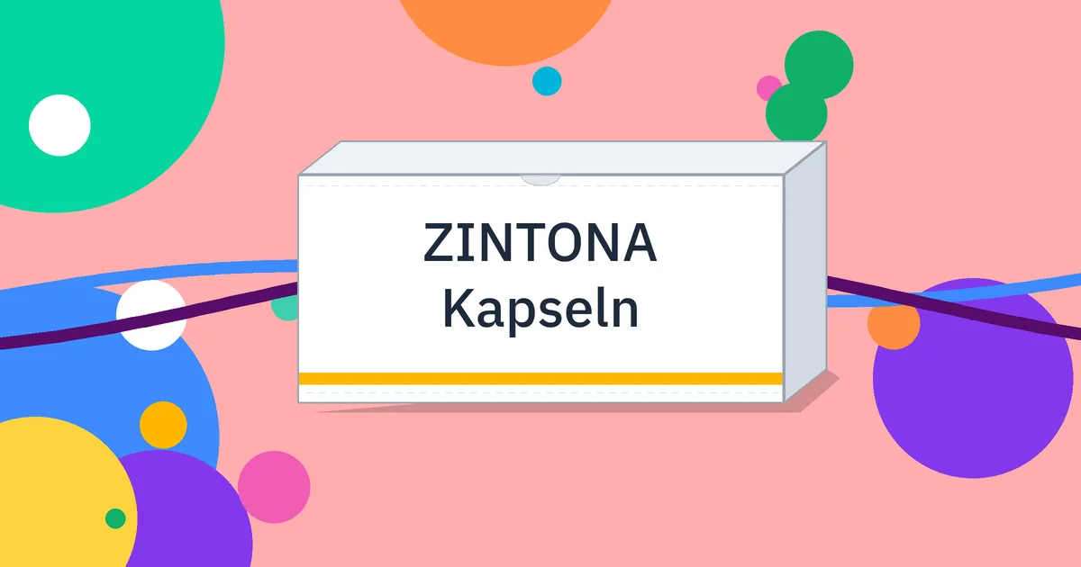 Symbolbild: Packung mit der Aufschrift ZINTONA Kapseln (PZN 04483917) – Verfügbarkeit und Bezug in Apotheken in Frankfurt am Main