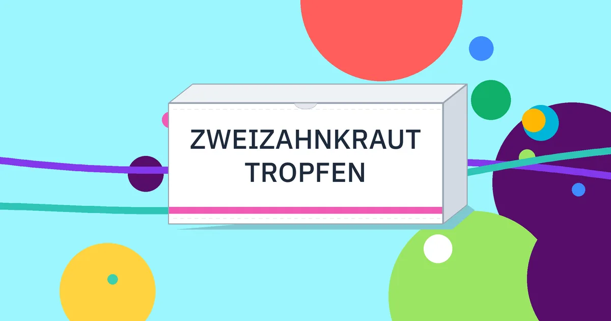 Symbolbild: Packung mit der Aufschrift ZWEIZAHNKRAUT TROPFEN (PZN 14127721) – Verfügbarkeit und Bezug in Apotheken in Frankfurt am Main