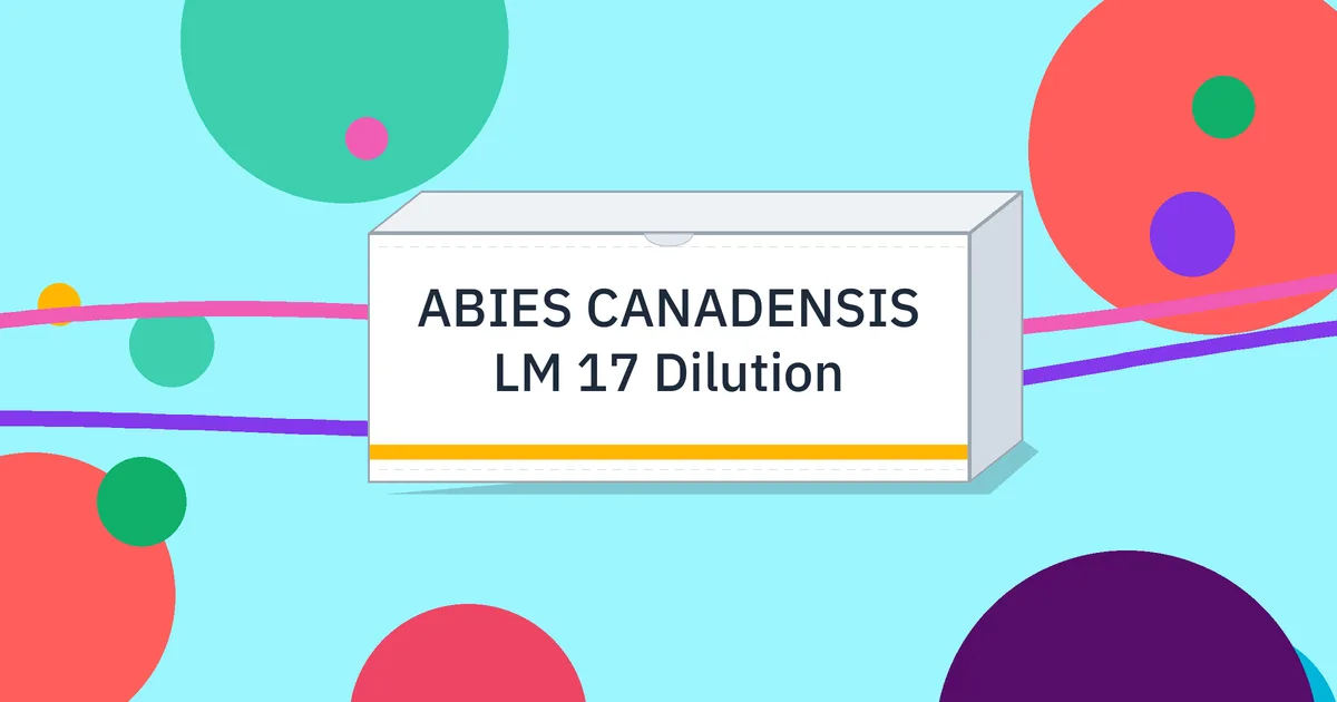 Symbolbild: Packung mit der Aufschrift ABIES CANADENSIS LM 17 Dilution (PZN 13259567) – Verfügbarkeit und Bezug in Apotheken in Frankfurt am Main