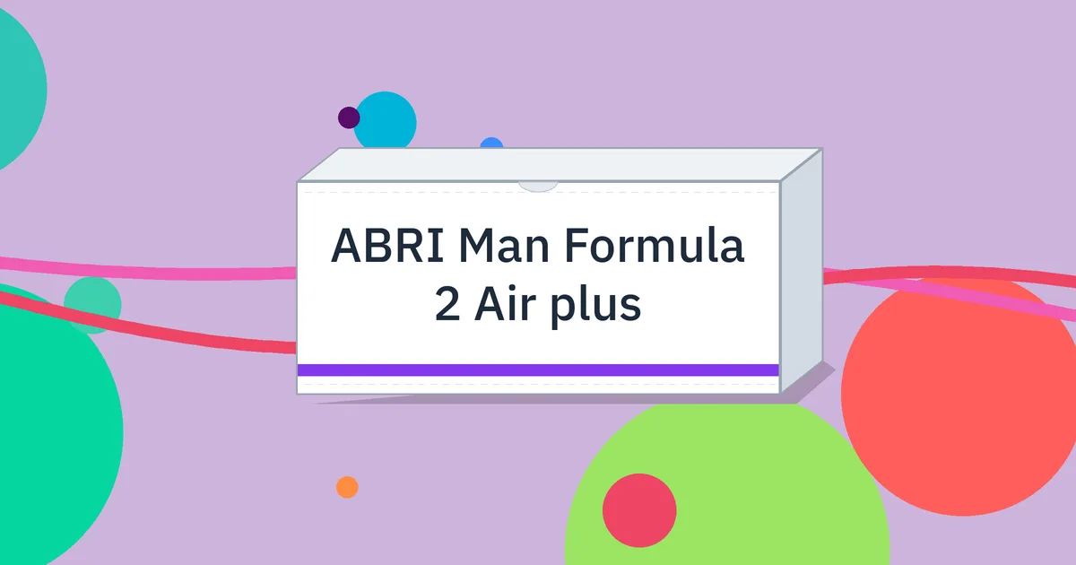 Symbolbild: Packung mit der Aufschrift ABRI Man Formula 2 Air plus (PZN 00083173) – Verfügbarkeit und Bezug in Apotheken in Frankfurt am Main