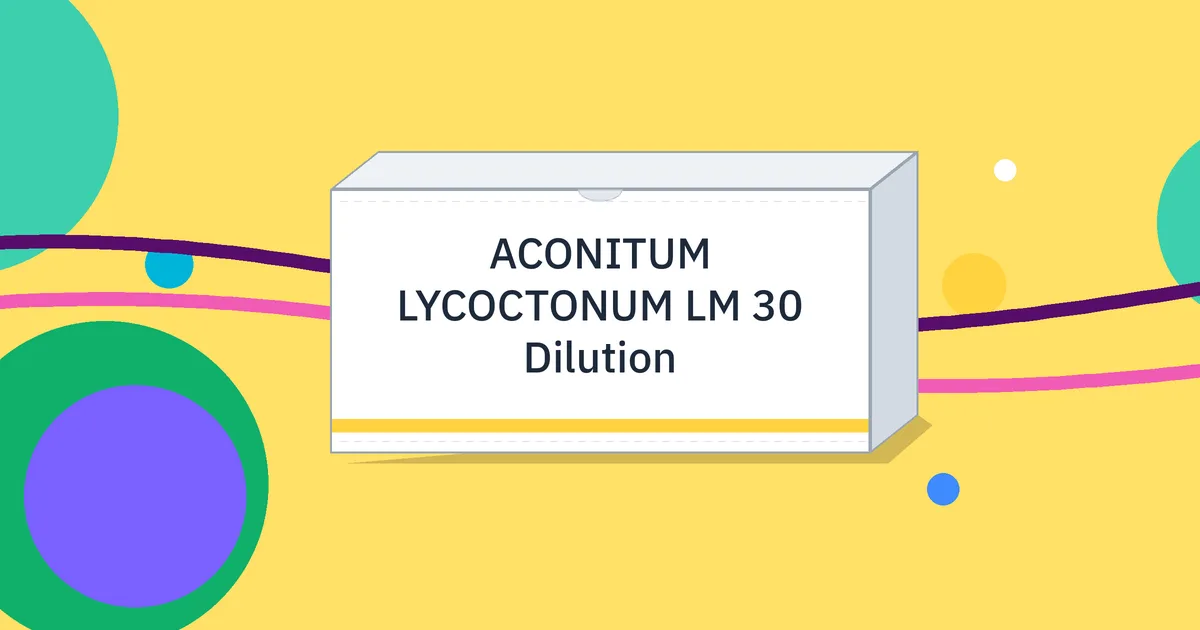 Symbolbild: Packung mit der Aufschrift ACONITUM LYCOCTONUM LM 30 Dilution (PZN 13292062) – Verfügbarkeit und Bezug in Apotheken in Frankfurt am Main