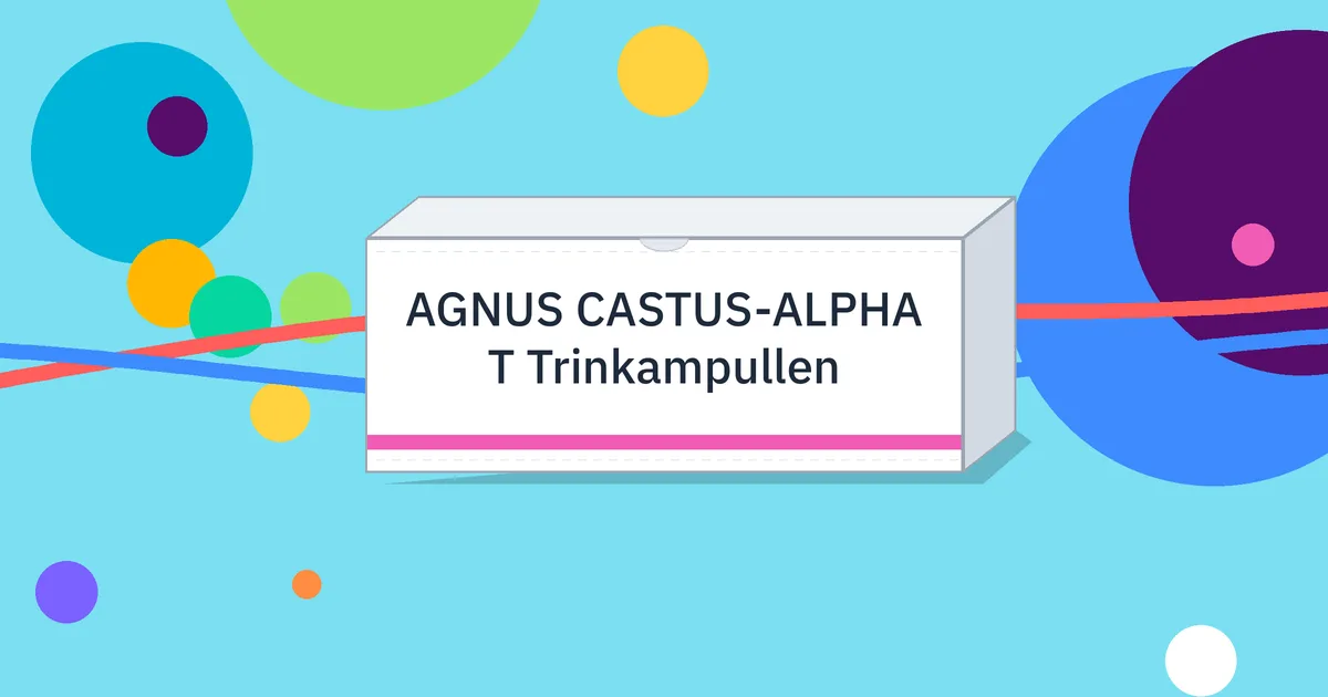 Symbolbild: Packung mit der Aufschrift AGNUS CASTUS-ALPHA T Trinkampullen (PZN 10227791) – Verfügbarkeit und Bezug in Apotheken in Frankfurt am Main