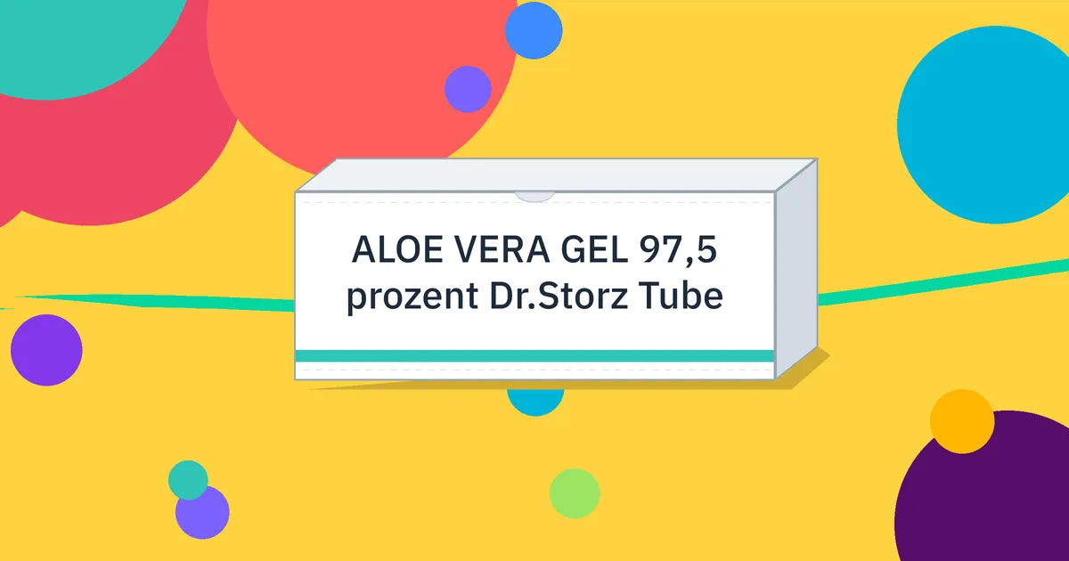 Symbolbild: Packung mit der Aufschrift ALOE VERA GEL 97,5 prozent Dr.Storz Tube (PZN 01713618) – Verfügbarkeit und Bezug in Apotheken in Frankfurt am Main