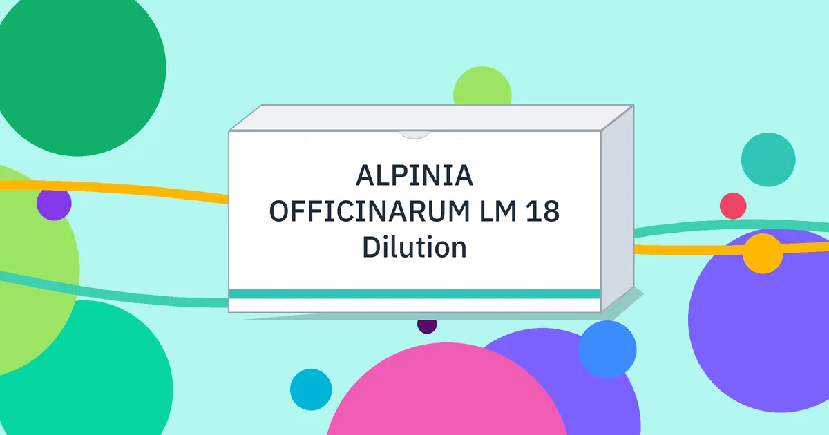 Symbolbild: Packung mit der Aufschrift ALPINIA OFFICINARUM LM 18 Dilution (PZN 13313901) – Verfügbarkeit und Bezug in Apotheken in Frankfurt am Main
