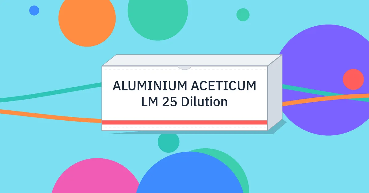 Symbolbild: Packung mit der Aufschrift ALUMINIUM ACETICUM LM 25 Dilution (PZN 13316377) – Verfügbarkeit und Bezug in Apotheken in Frankfurt am Main