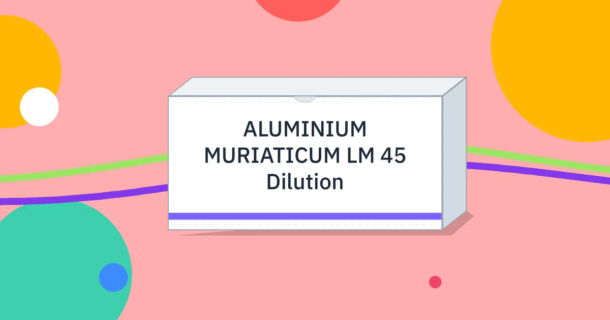Symbolbild: Packung mit der Aufschrift ALUMINIUM MURIATICUM LM 45 Dilution (PZN 13316940) – Verfügbarkeit und Bezug in Apotheken in Frankfurt am Main