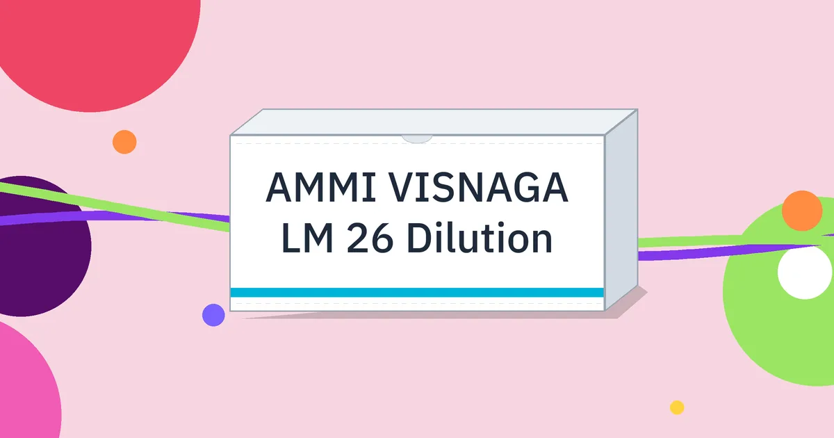 Symbolbild: Packung mit der Aufschrift AMMI VISNAGA LM 26 Dilution (PZN 12760360) – Verfügbarkeit und Bezug in Apotheken in Frankfurt am Main