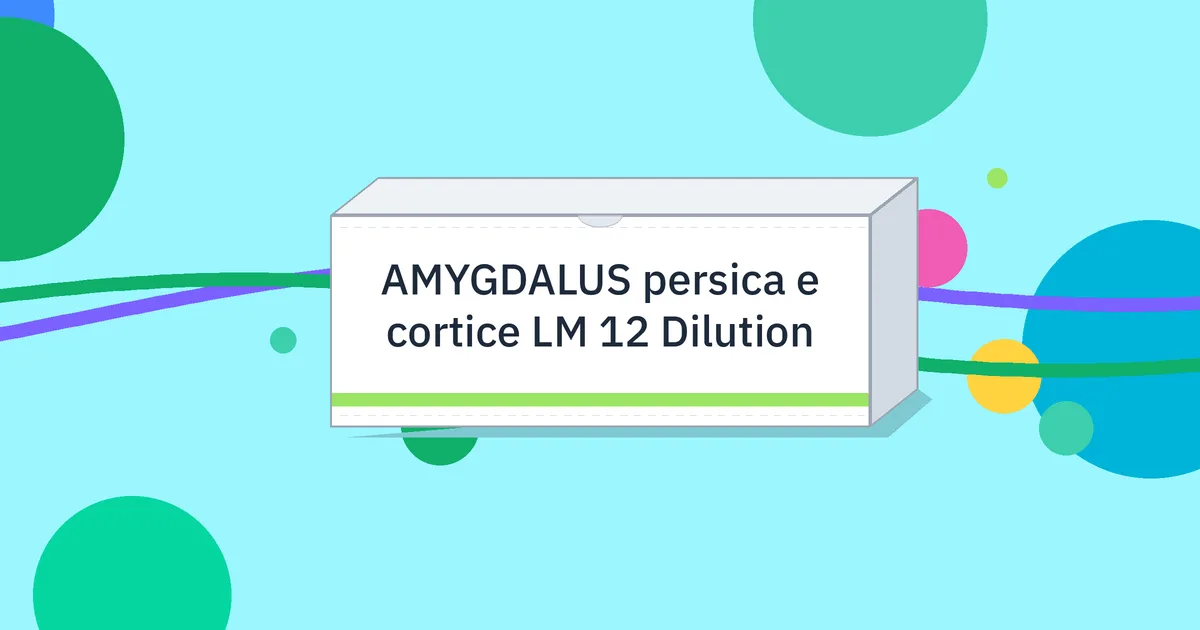 Symbolbild: Packung mit der Aufschrift AMYGDALUS persica e cortice LM 12 Dilution (PZN 13326039) – Verfügbarkeit und Bezug in Apotheken in Frankfurt am Main