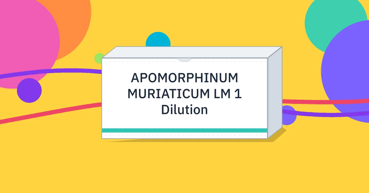 Symbolbild: Packung mit der Aufschrift APOMORPHINUM MURIATICUM LM 1 Dilution (PZN 13380866) – Verfügbarkeit und Bezug in Apotheken in Frankfurt am Main