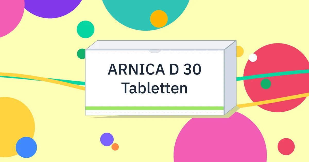 Symbolbild: Packung mit der Aufschrift ARNICA D 30 Tabletten (PZN 02110313) – Verfügbarkeit und Bezug in Apotheken in Frankfurt am Main