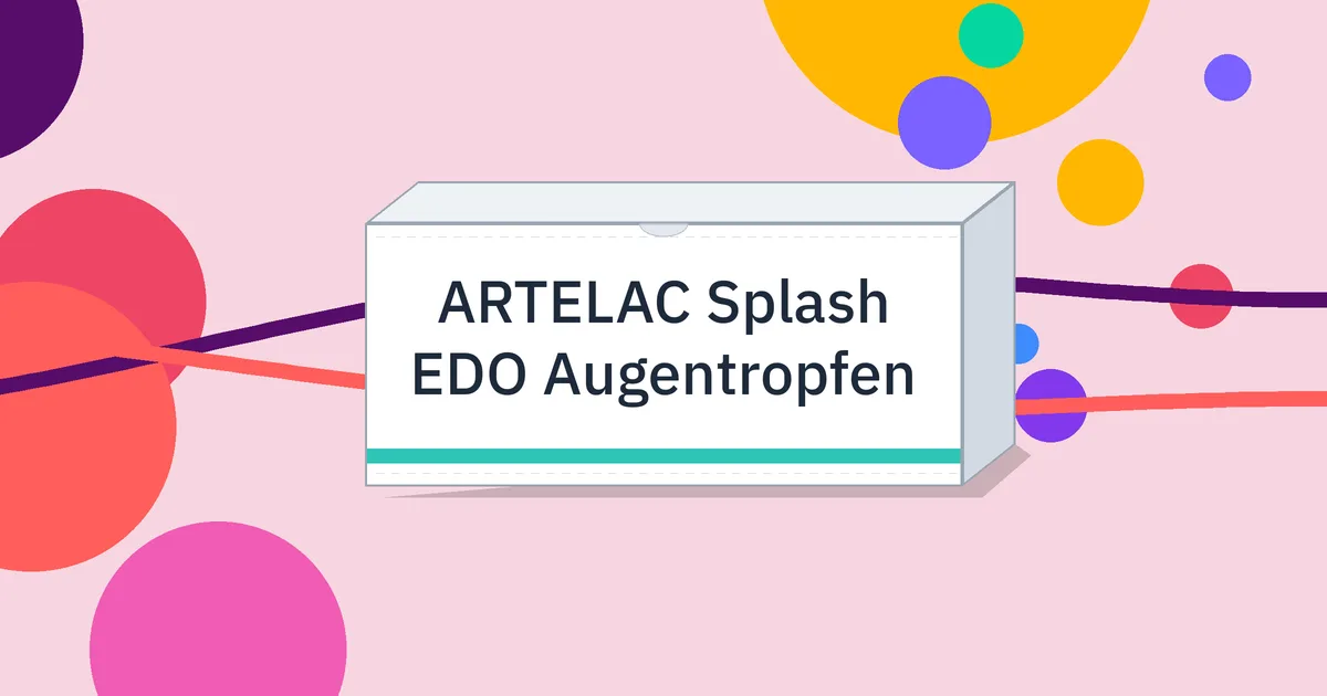 Symbolbild: Packung mit der Aufschrift ARTELAC Splash EDO Augentropfen (PZN 19752240) – Verfügbarkeit und Bezug in Apotheken in Frankfurt am Main