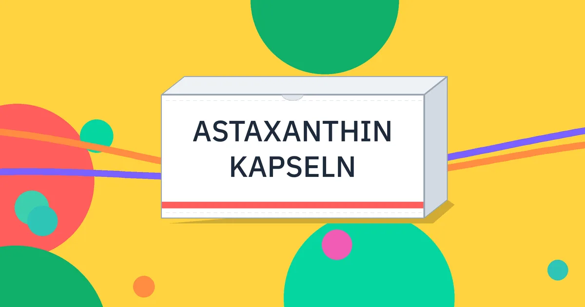 Symbolbild: Packung mit der Aufschrift ASTAXANTHIN KAPSELN (PZN 19184853) – Verfügbarkeit und Bezug in Apotheken in Frankfurt am Main
