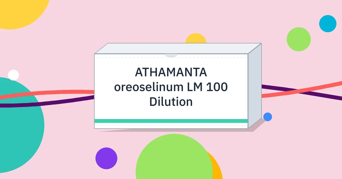 Symbolbild: Packung mit der Aufschrift ATHAMANTA oreoselinum LM 100 Dilution (PZN 13406502) – Verfügbarkeit und Bezug in Apotheken in Frankfurt am Main