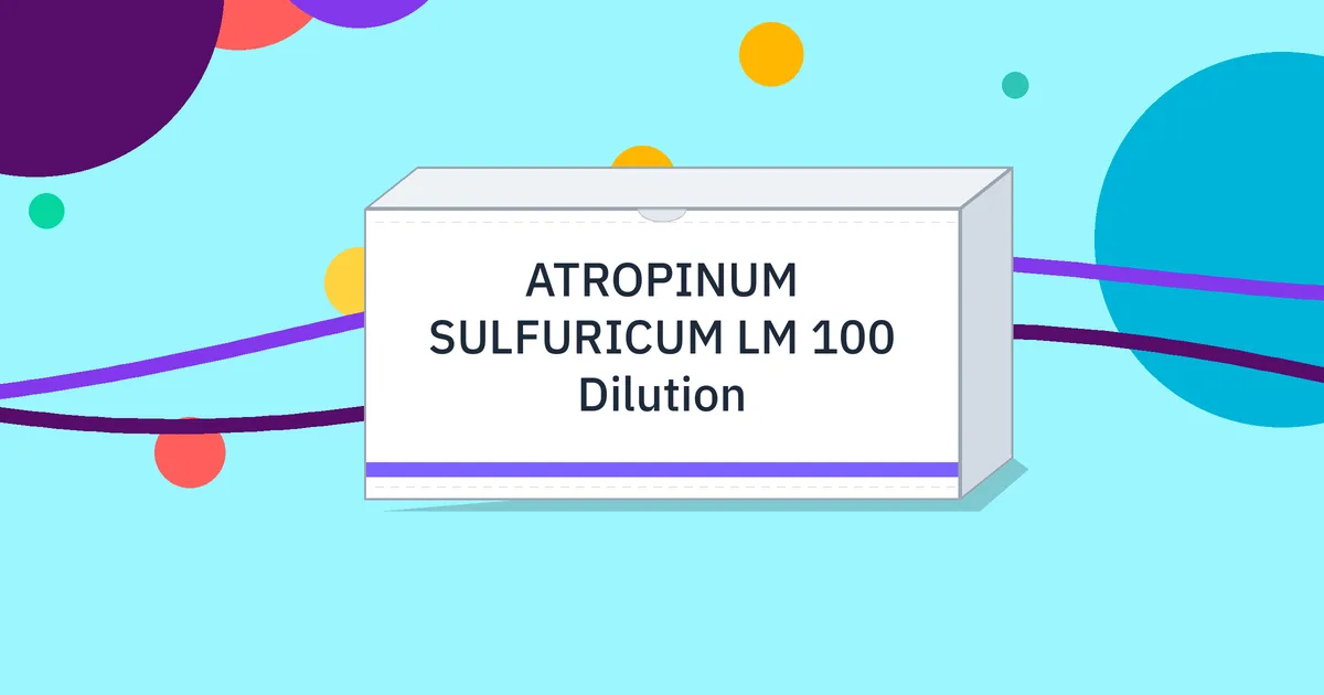 Symbolbild: Packung mit der Aufschrift ATROPINUM SULFURICUM LM 100 Dilution (PZN 13407424) – Verfügbarkeit und Bezug in Apotheken in Frankfurt am Main