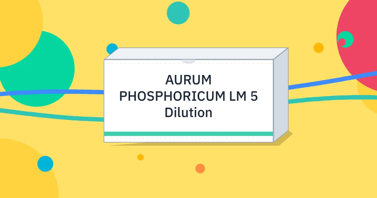 Symbolbild: Packung mit der Aufschrift AURUM PHOSPHORICUM LM 5 Dilution (PZN 13754870) – Verfügbarkeit und Bezug in Apotheken in Frankfurt am Main