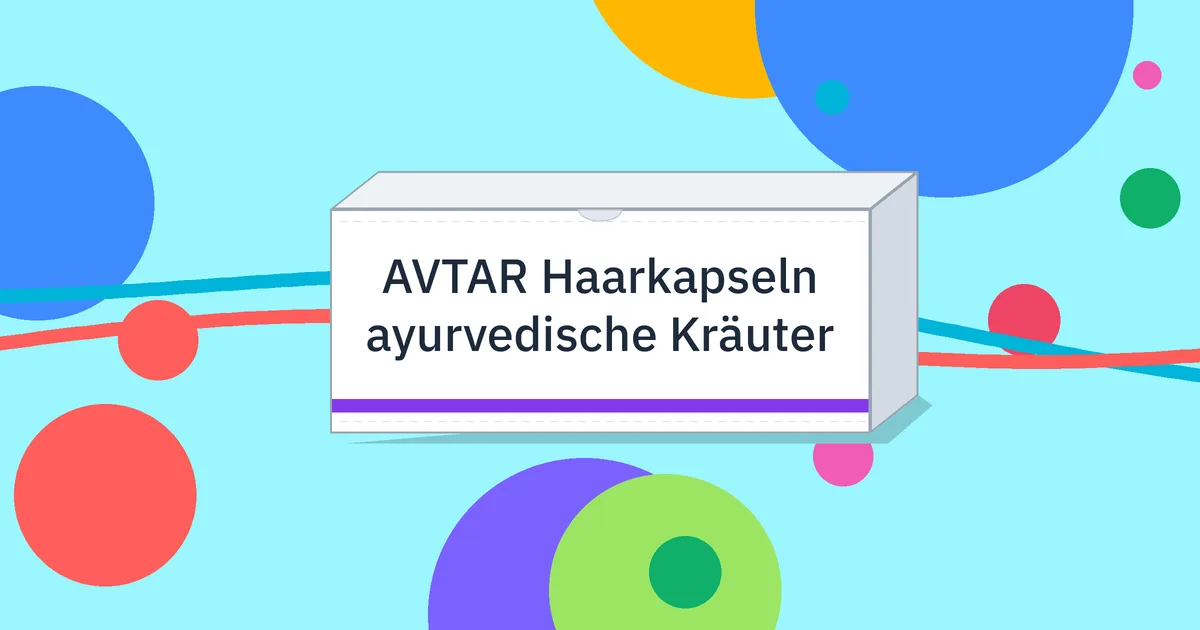 Symbolbild: Packung mit der Aufschrift AVTAR Haarkapseln ayurvedische Kräuter (PZN 14161540) – Verfügbarkeit und Bezug in Apotheken in Frankfurt am Main