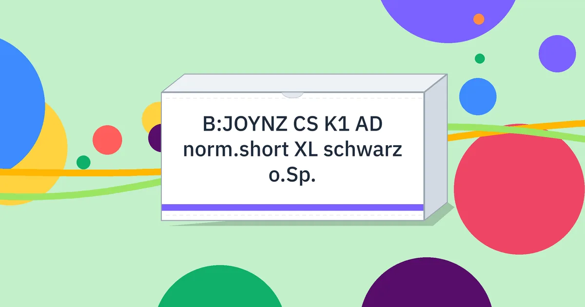 Symbolbild: Packung mit der Aufschrift B:JOYNZ CS K1 AD norm.short XL schwarz o.Sp. (PZN 20528246) – Verfügbarkeit und Bezug in Apotheken in Frankfurt am Main