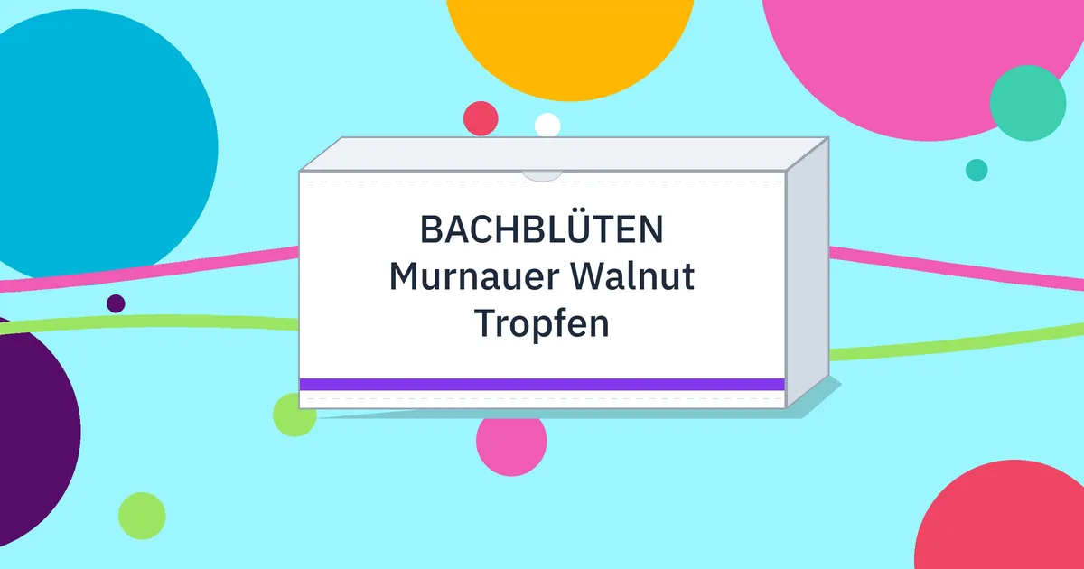 Symbolbild: Packung mit der Aufschrift BACHBLÜTEN Murnauer Walnut Tropfen (PZN 07752424) – Verfügbarkeit und Bezug in Apotheken in Frankfurt am Main
