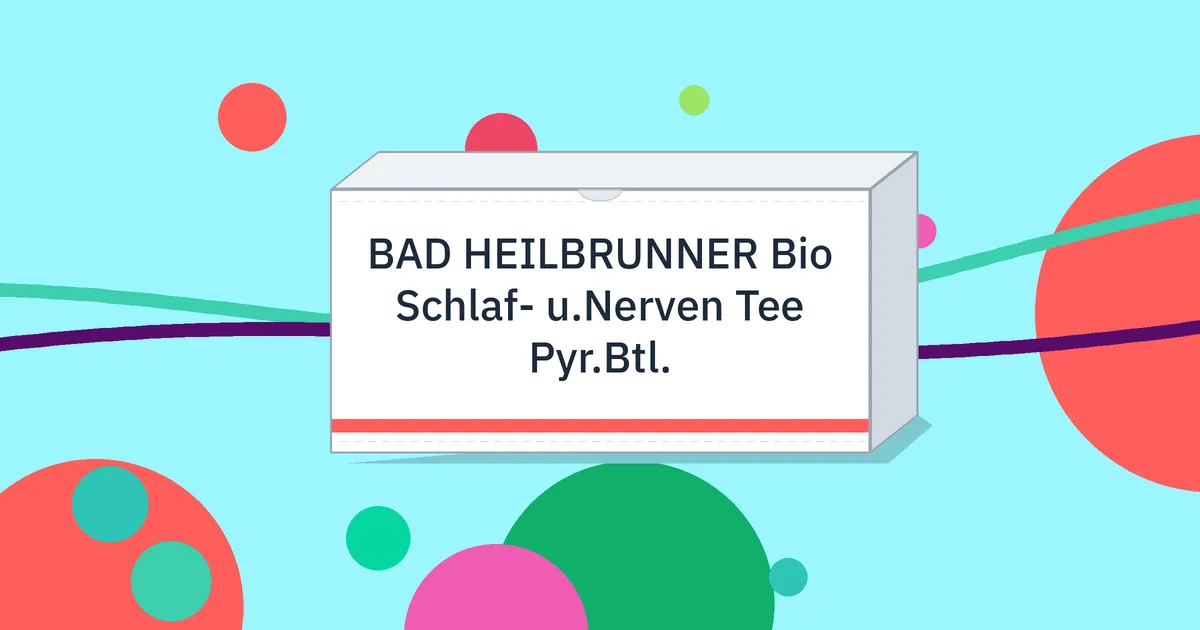 Symbolbild: Packung mit der Aufschrift BAD HEILBRUNNER Bio Schlaf- u.Nerven Tee Pyr.Btl. (PZN 17298423) – Verfügbarkeit und Bezug in Apotheken in Frankfurt am Main