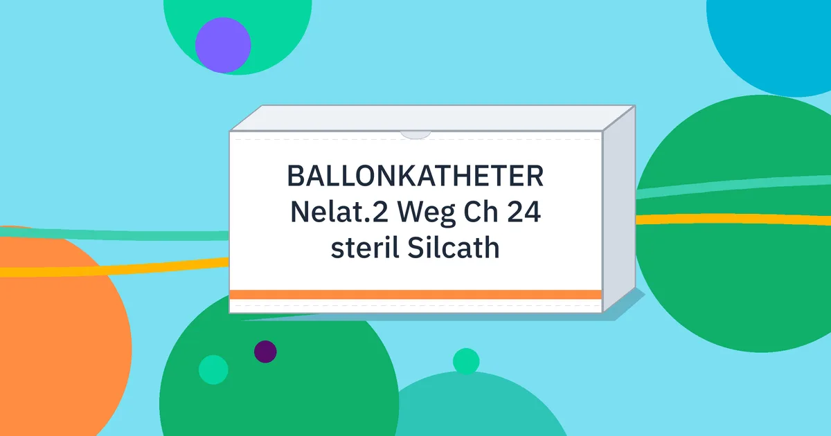 Symbolbild: Packung mit der Aufschrift BALLONKATHETER Nelat.2 Weg Ch 24 steril Silcath (PZN 00369047) – Verfügbarkeit und Bezug in Apotheken in Frankfurt am Main