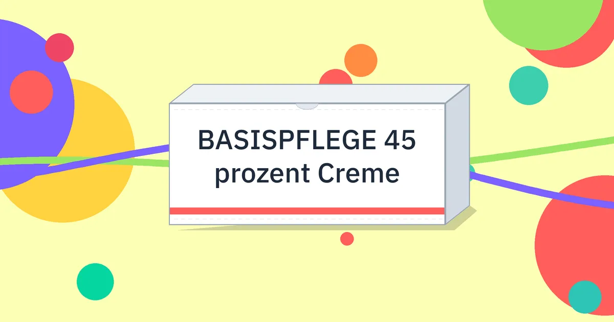Symbolbild: Packung mit der Aufschrift BASISPFLEGE 45 prozent Creme (PZN 01677578) – Verfügbarkeit und Bezug in Apotheken in Frankfurt am Main