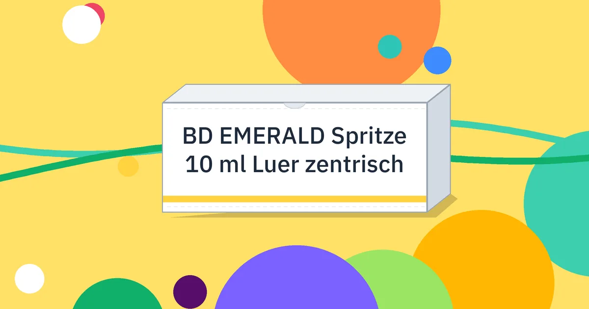 Symbolbild: Packung mit der Aufschrift BD EMERALD Spritze 10 ml Luer zentrisch (PZN 18730271) – Verfügbarkeit und Bezug in Apotheken in Frankfurt am Main