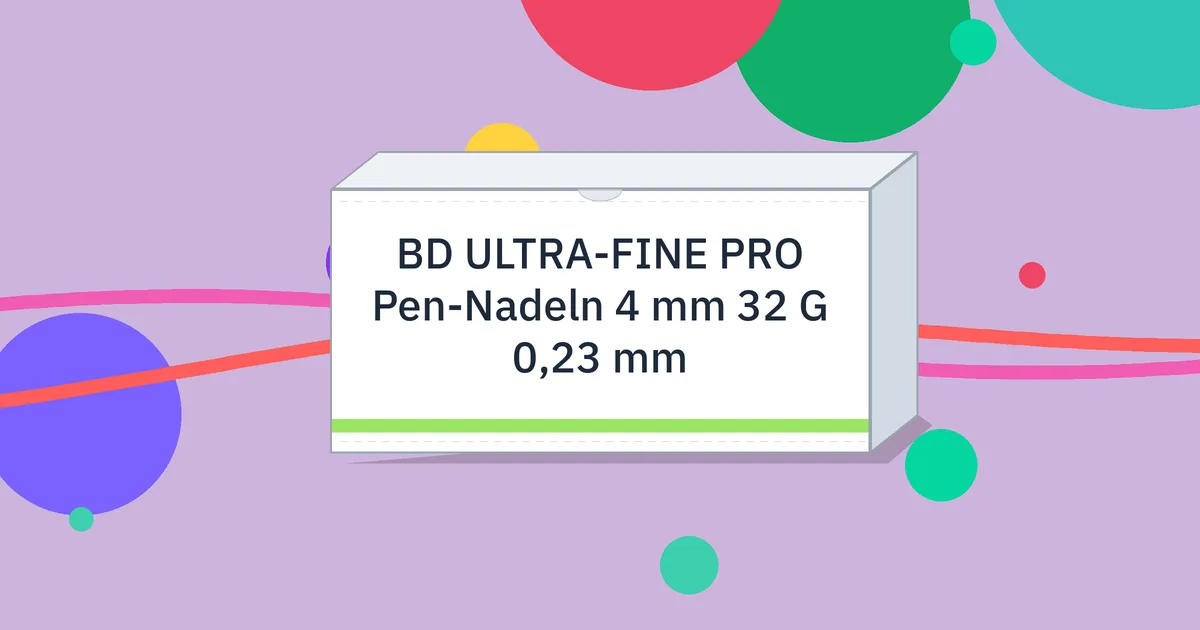 Symbolbild: Packung mit der Aufschrift BD ULTRA-FINE PRO Pen-Nadeln 4 mm 32 G 0,23 mm (PZN 19130030) – Verfügbarkeit und Bezug in Apotheken in Frankfurt am Main