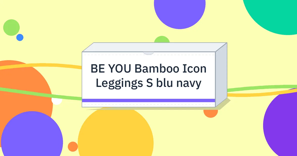 Symbolbild: Packung mit der Aufschrift BE YOU Bamboo Icon Leggings S blu navy (PZN 19165092) – Verfügbarkeit und Bezug in Apotheken in Frankfurt am Main