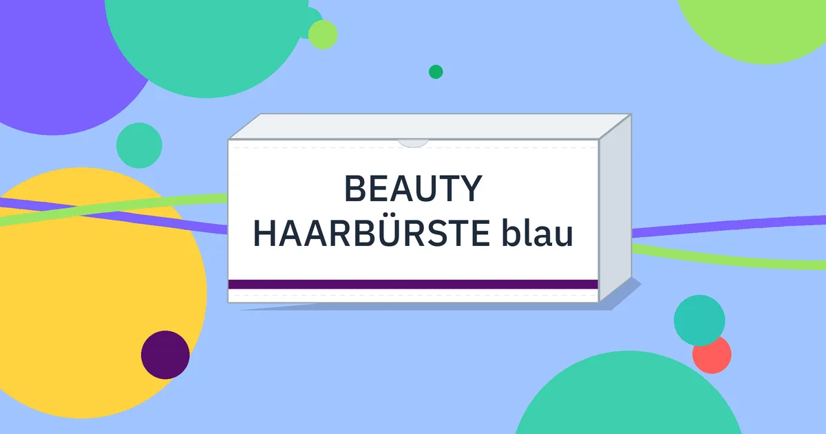 Symbolbild: Packung mit der Aufschrift BEAUTY HAARBÜRSTE blau (PZN 07738619) – Verfügbarkeit und Bezug in Apotheken in Frankfurt am Main