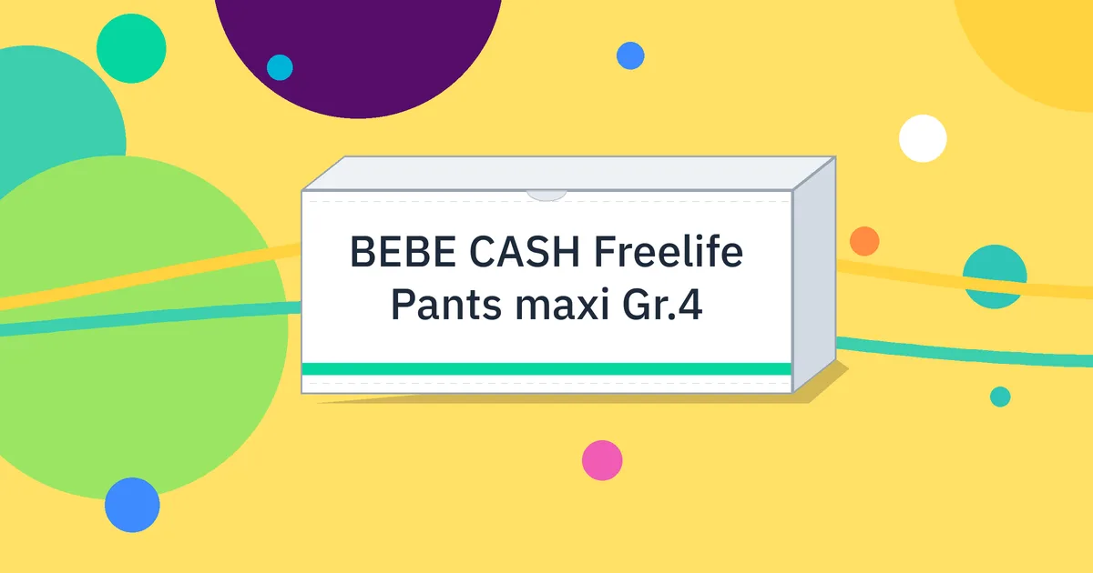 Symbolbild: Packung mit der Aufschrift BEBE CASH Freelife Pants maxi Gr.4 (PZN 18376993) – Verfügbarkeit und Bezug in Apotheken in Frankfurt am Main