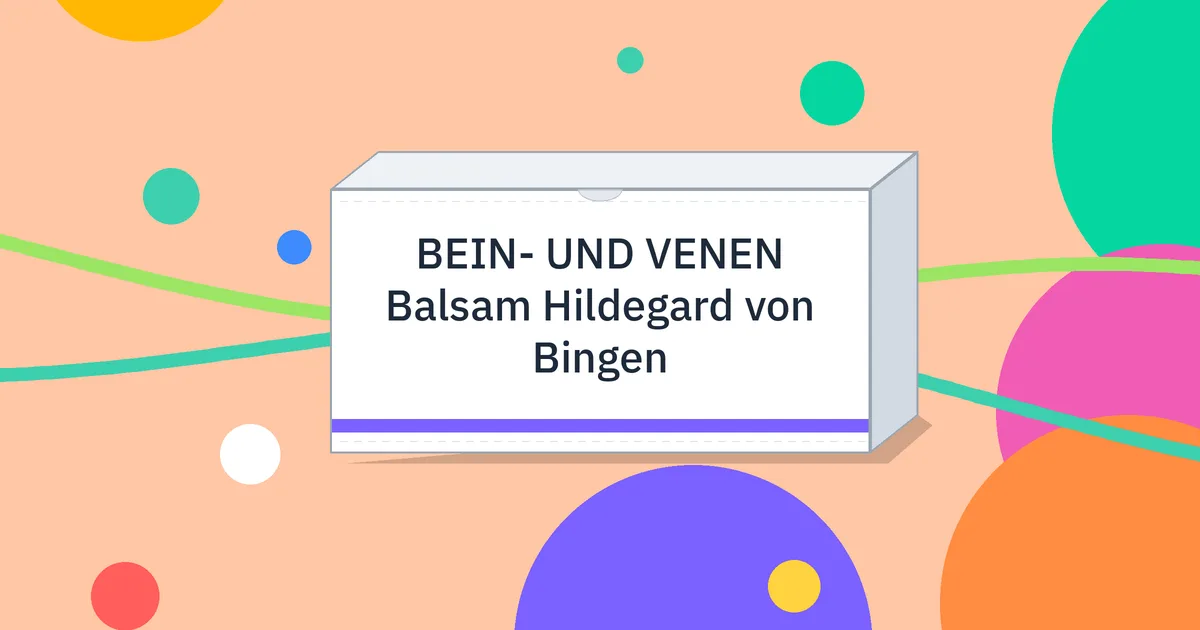 Symbolbild: Packung mit der Aufschrift BEIN- UND VENEN Balsam Hildegard von Bingen (PZN 11536732) – Verfügbarkeit und Bezug in Apotheken in Frankfurt am Main