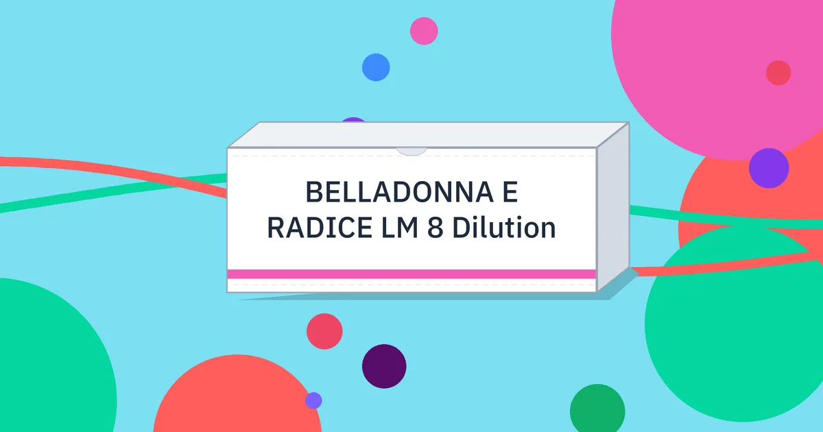 Symbolbild: Packung mit der Aufschrift BELLADONNA E RADICE LM 8 Dilution (PZN 13381038) – Verfügbarkeit und Bezug in Apotheken in Frankfurt am Main