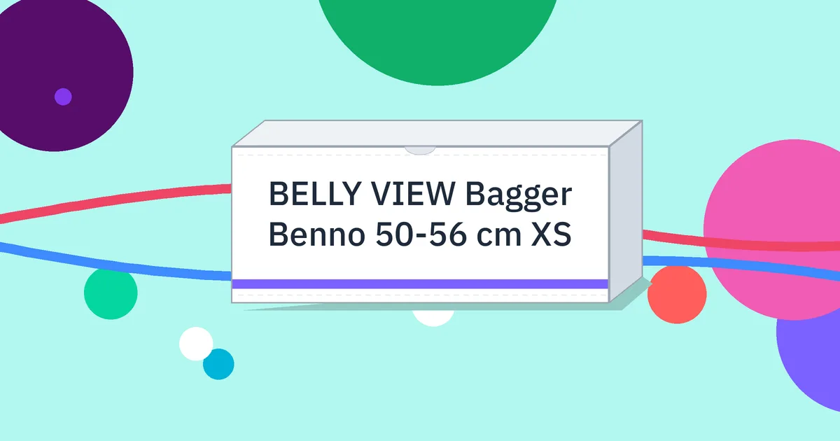 Symbolbild: Packung mit der Aufschrift BELLY VIEW Bagger Benno 50-56 cm XS (PZN 18019684) – Verfügbarkeit und Bezug in Apotheken in Frankfurt am Main