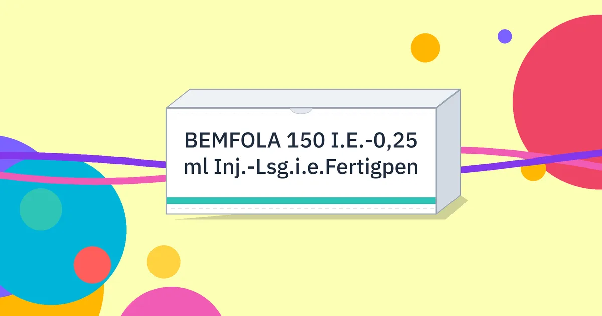 Symbolbild: Packung mit der Aufschrift BEMFOLA 150 I.E.-0,25 ml Inj.-Lsg.i.e.Fertigpen (PZN 16702827) – Verfügbarkeit und Bezug in Apotheken in Frankfurt am Main