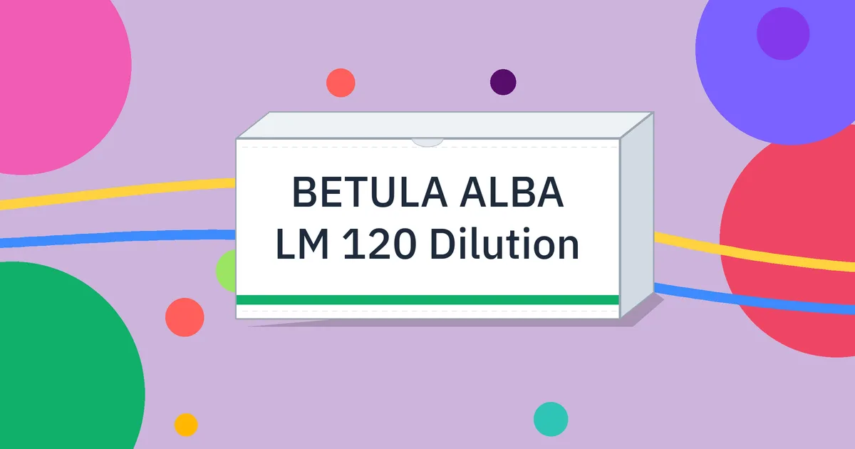 Symbolbild: Packung mit der Aufschrift BETULA ALBA LM 120 Dilution (PZN 12794123) – Verfügbarkeit und Bezug in Apotheken in Frankfurt am Main