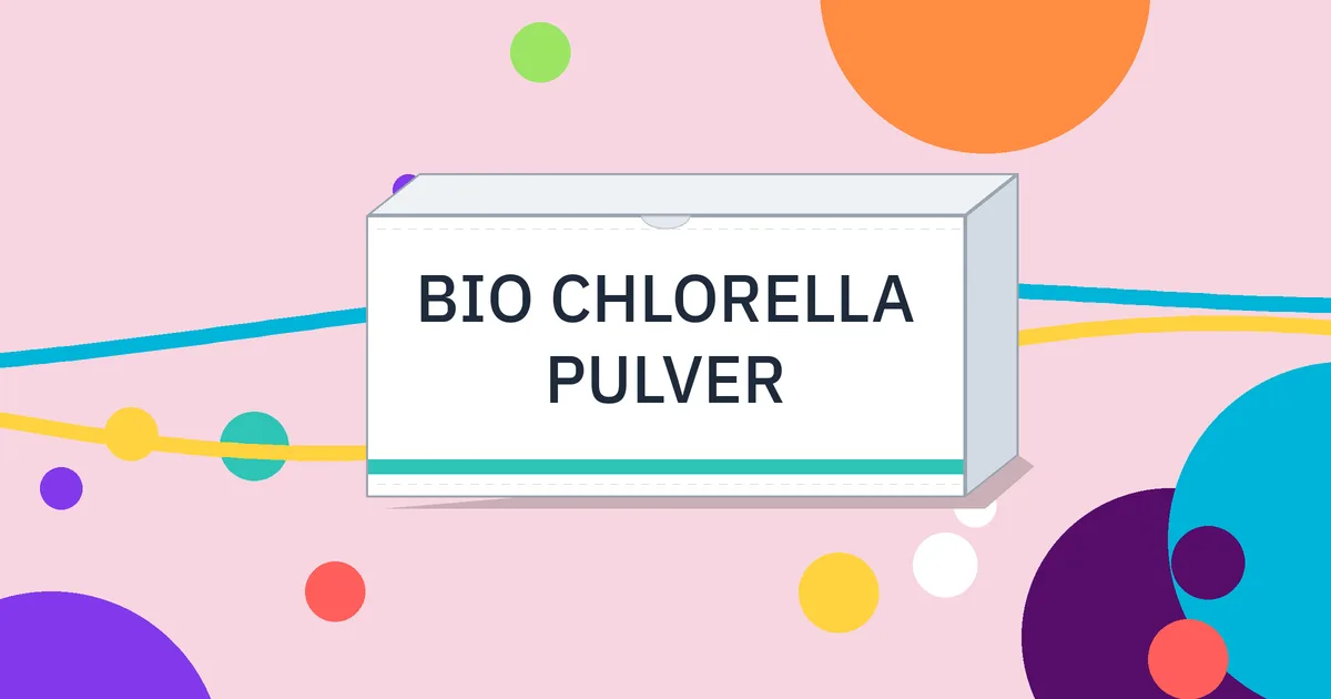 Symbolbild: Packung mit der Aufschrift BIO CHLORELLA PULVER (PZN 10008178) – Verfügbarkeit und Bezug in Apotheken in Frankfurt am Main
