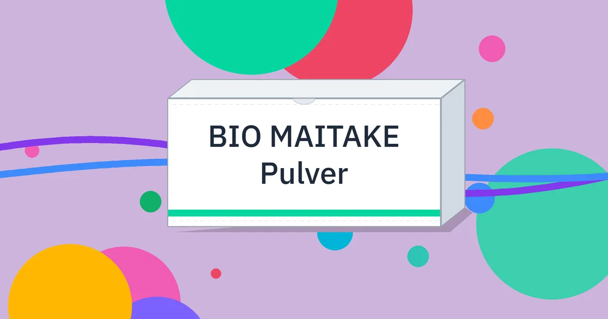Symbolbild: Packung mit der Aufschrift BIO MAITAKE Pulver (PZN 09464600) – Verfügbarkeit und Bezug in Apotheken in Frankfurt am Main