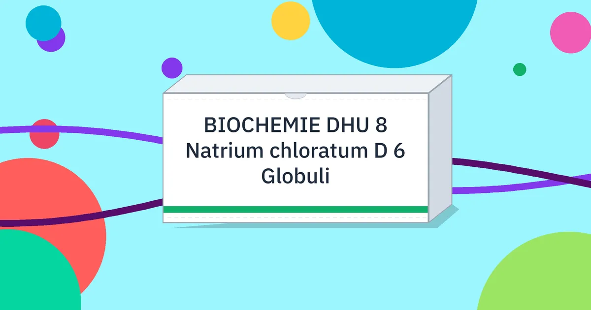 Symbolbild: Packung mit der Aufschrift BIOCHEMIE DHU 8 Natrium chloratum D 6 Globuli (PZN 10545930) – Verfügbarkeit und Bezug in Apotheken in Frankfurt am Main