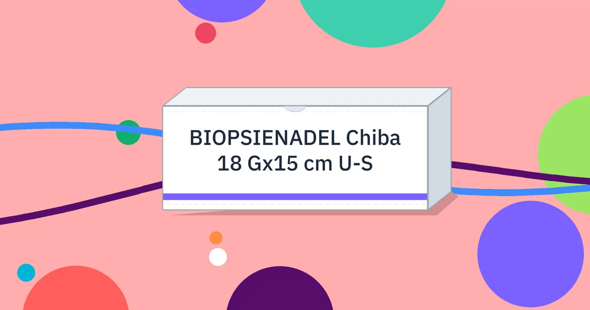 Symbolbild: Packung mit der Aufschrift BIOPSIENADEL Chiba 18 Gx15 cm U-S (PZN 06771514) – Verfügbarkeit und Bezug in Apotheken in Frankfurt am Main
