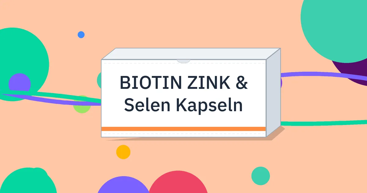 Symbolbild: Packung mit der Aufschrift BIOTIN ZINK & Selen Kapseln (PZN 20600179) – Verfügbarkeit und Bezug in Apotheken in Frankfurt am Main